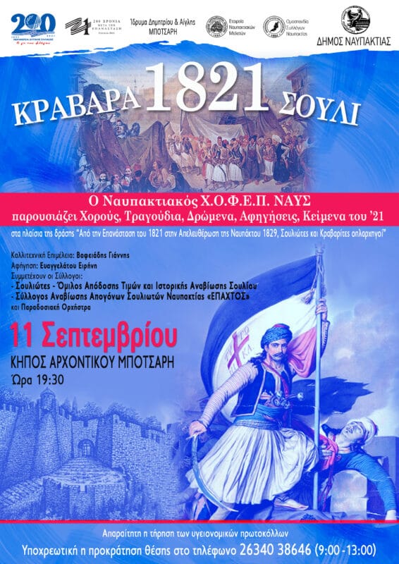«Από την Επανάσταση του 1821 στην Απελευθέρωση της Ναυπάκτου. Σουλιώτες ...